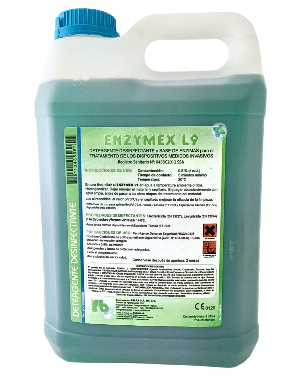 Detergente Enzimático Líquido. Enzymex L9®. Bidón / 5 lts. – IMD