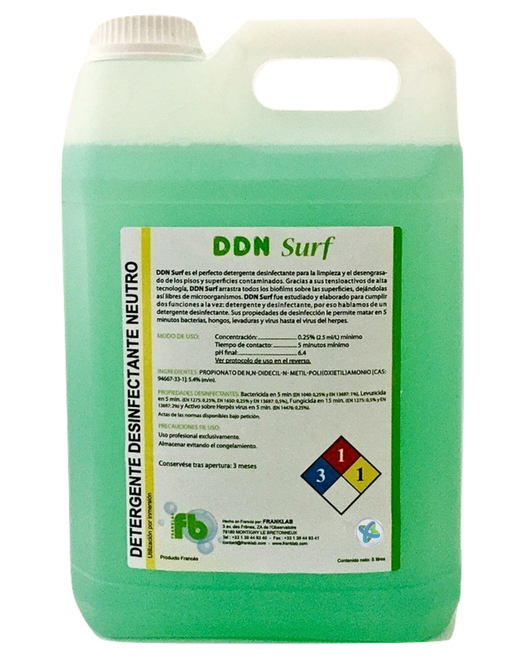 Desinfectante altamente Concentrado. DDN Surf®. Bidón / 5lts. – IMD